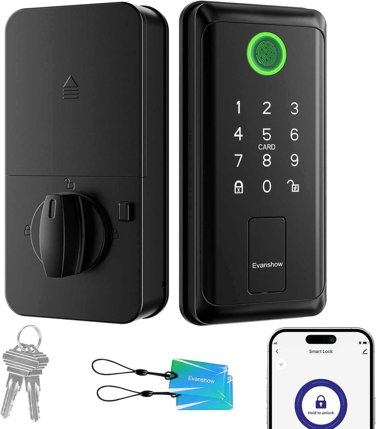 Keyless Entry Door Lock,Smart Keyless Entry Door Lock, Fingerprint Sma ...